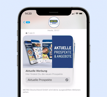 Aktuelle Angebote per METRO Chat direkt auf Dein Handy