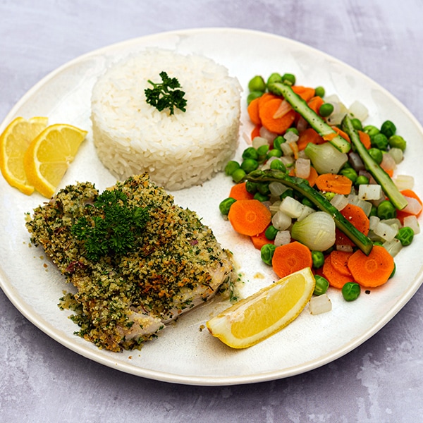 Recettes de chefs | Cabillaud en croûte d'herbe, poêlée de légumes ...